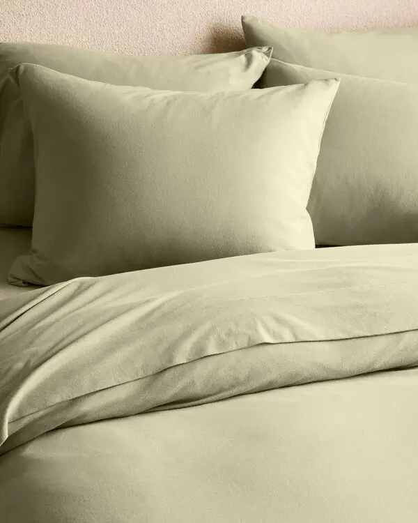 Quince Organic Jersey Sham Set - Moss
