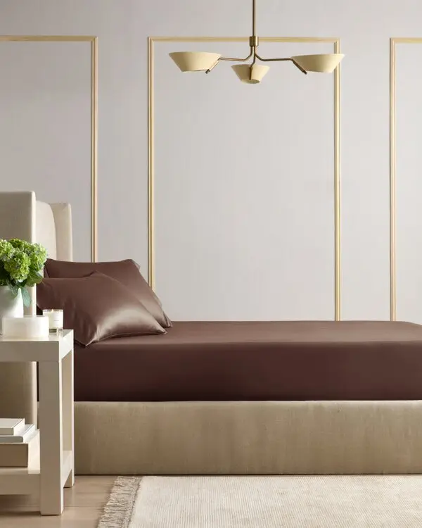 Quince Signature Giza Cotton Sateen Fitted Sheet Set - Espresso