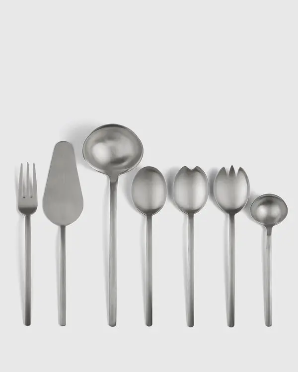 Quince Mepra Due 7-pc Serving Utensil Set - Brushed Stainless Steel