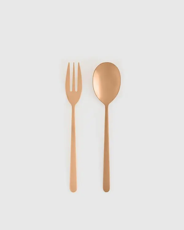 Quince Mepra Linea 2-pc Serving Utensil Set - Brushed Bronze