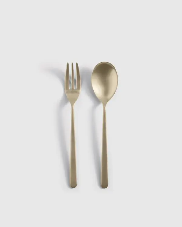 Quince Mepra Linea 2-pc Serving Utensil Set - Brushed Champagne