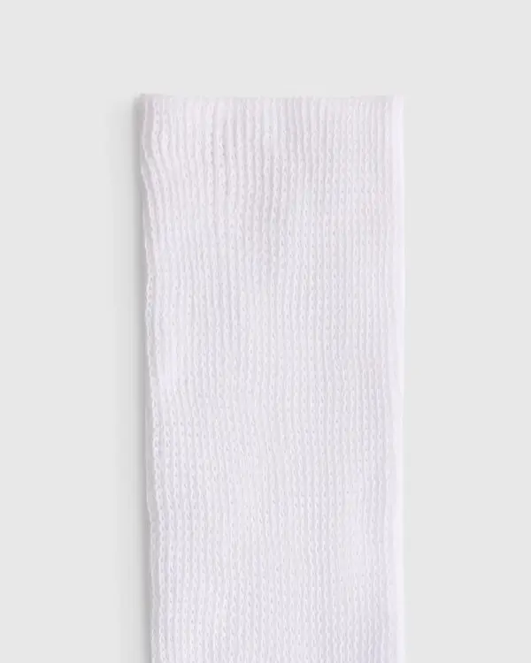 Quince Targeted Stretch Crew Socks 4 Pack - White