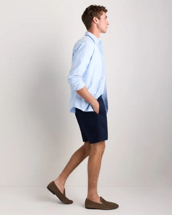 Quince Organic Stretch Cotton Chino Shorts - Deep Navy
