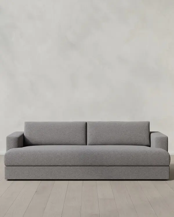 Quince Sierra Curved Arm Sofa In Performance Basketweave - Ash