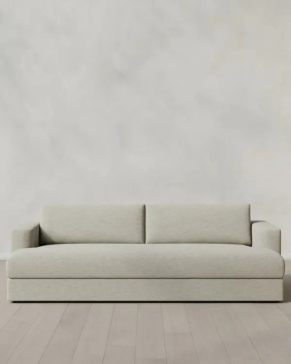 Quince Sierra Curved Arm Sofa In Performance Basketweave - Flax