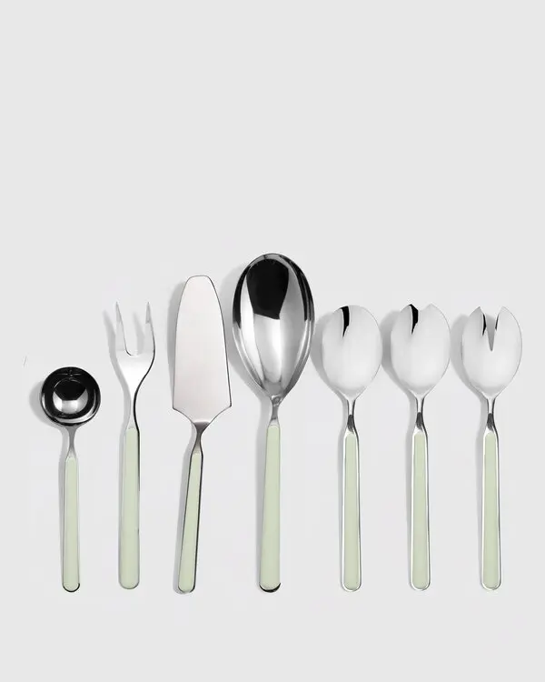 Quince Fantasia 7-pc Serving Utensil Set Mepra - Sage