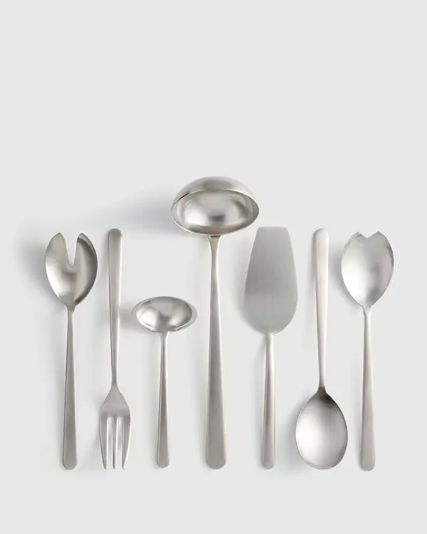 Quince Mepra Linea 7-pc Serving Utensil Set - Brushed Stainless Steel