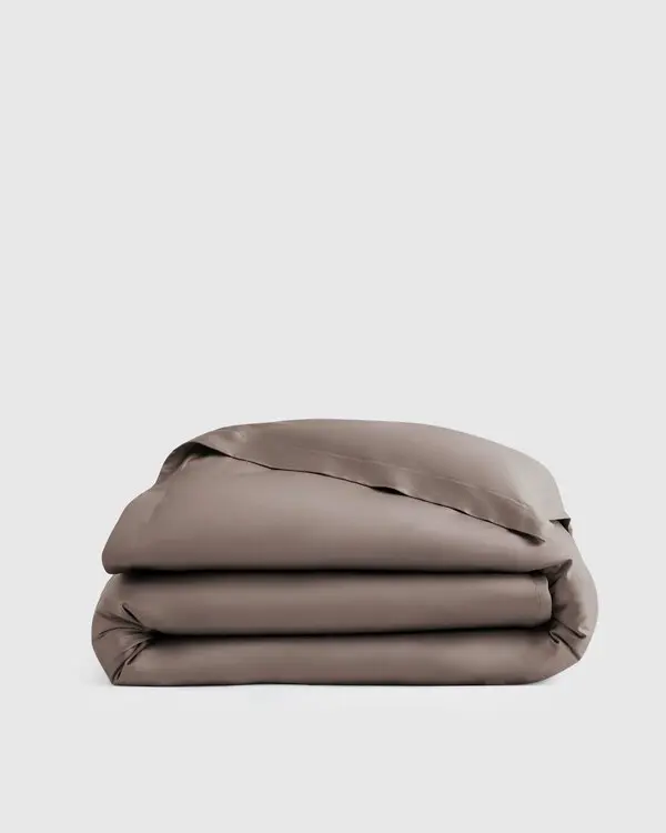 Quince Signature Giza Cotton Sateen Duvet Cover - Stone