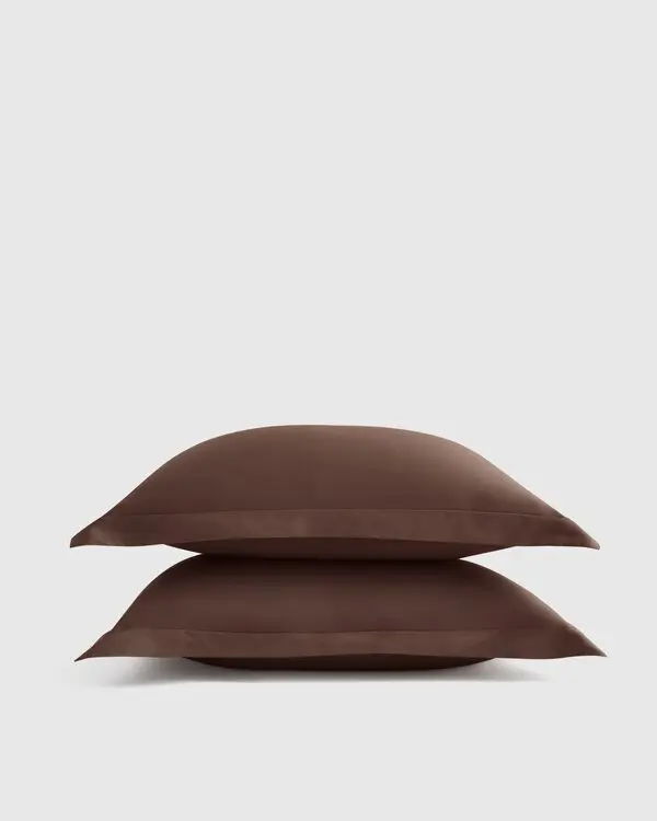 Quince Signature Giza Cotton Sateen Sham Set - Espresso