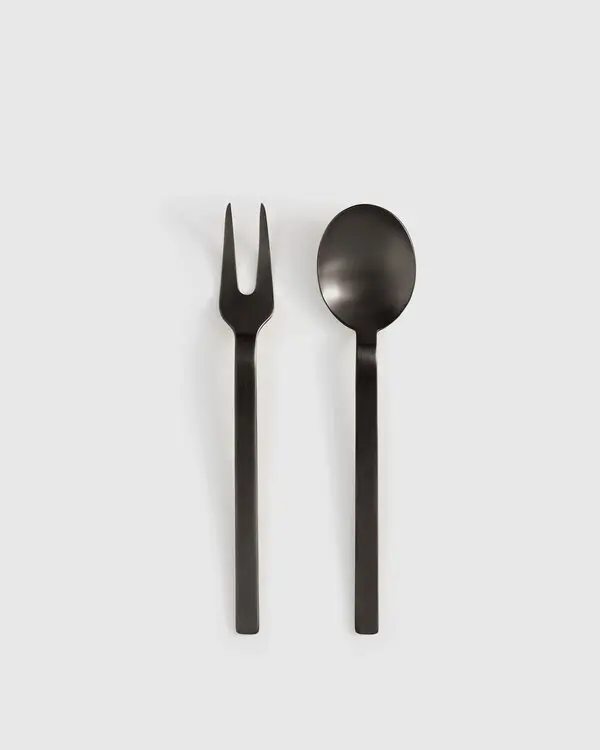 Quince Mepra Stile 2-pc Serving Utensil Set - Brushed Black