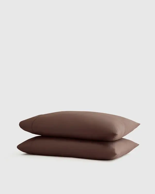 Quince Signature Giza Cotton Sateen Pillowcase Set - Espresso