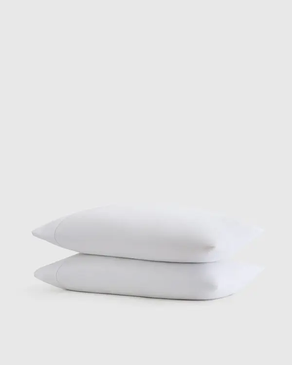 Quince Signature Giza Cotton Sateen Pillowcase Set - White