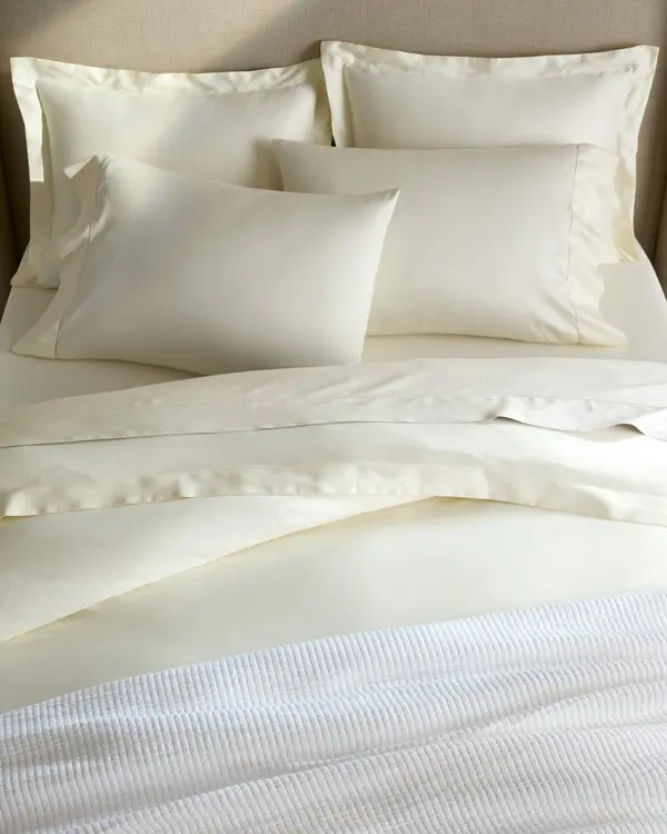 Quince Signature Giza Cotton Sateen Deluxe Bedding Bundle - Ivory