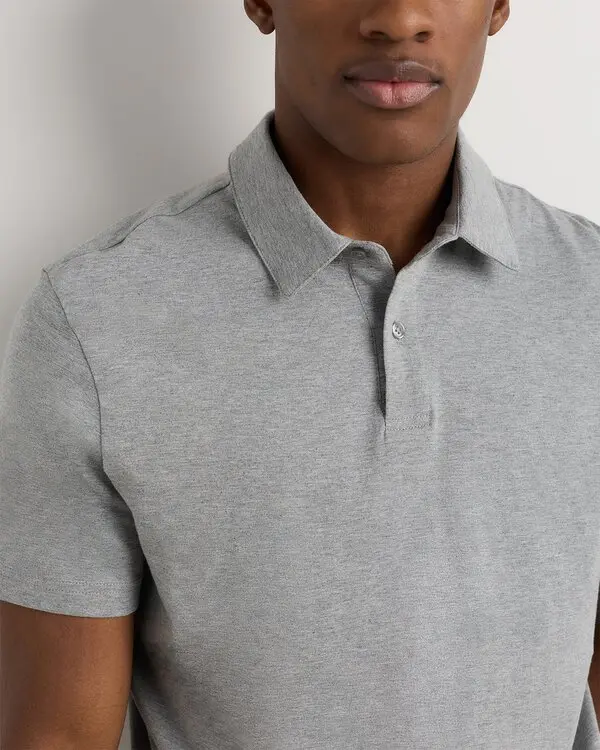 Quince Japanese Lotus Polo - Heather Grey