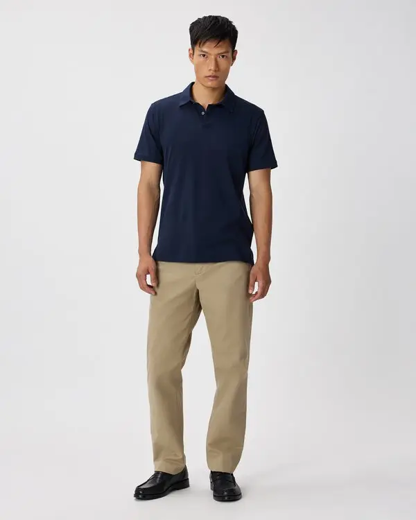 Quince Japanese Lotus Polo - Navy