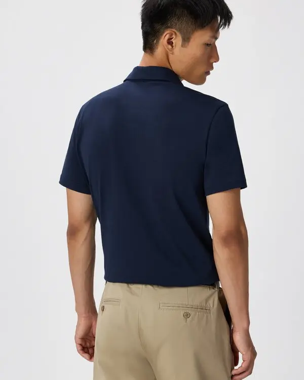 Quince Japanese Lotus Polo - Navy