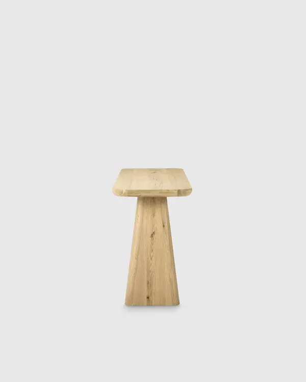 Quince Rustic Oak Plinth Console Table