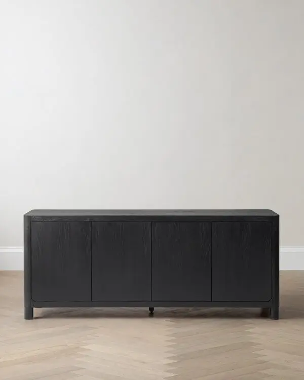 Quince Rustic Oak Sideboard - Black