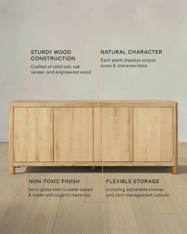 Quince Rustic Oak Sideboard