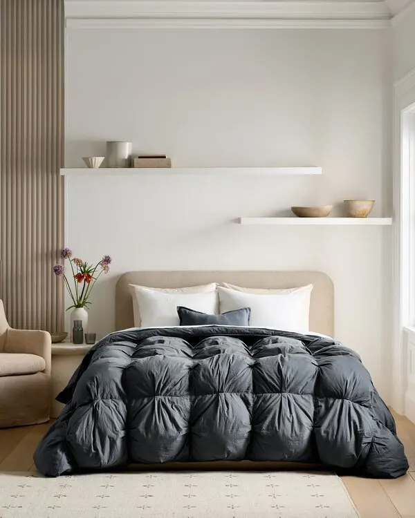 Quince Cotton Pintuck Comforter - Nightfall