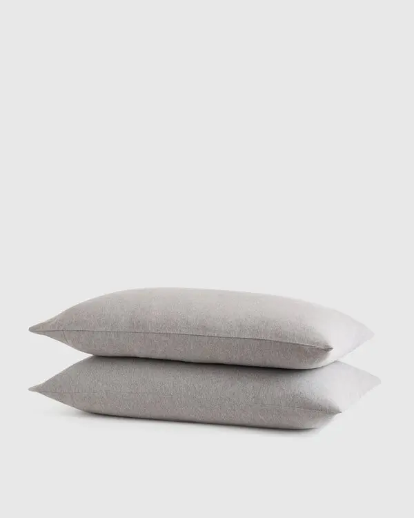 Quince Organic Jersey Pillowcase Set - Heather Grey