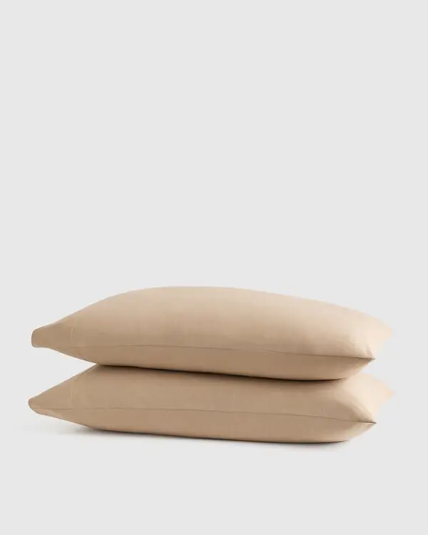 Quince Organic Jersey Pillowcase Set - Latte