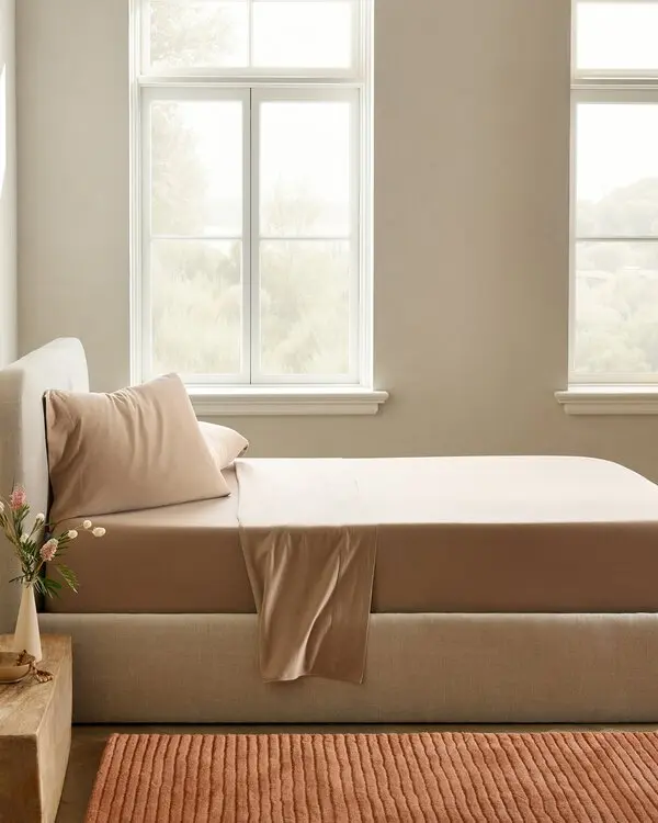 Quince Organic Jersey Pillowcase Set - Latte