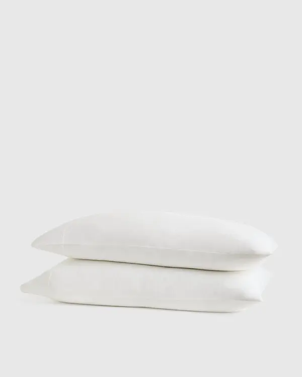 Quince Organic Jersey Pillowcase Set - White
