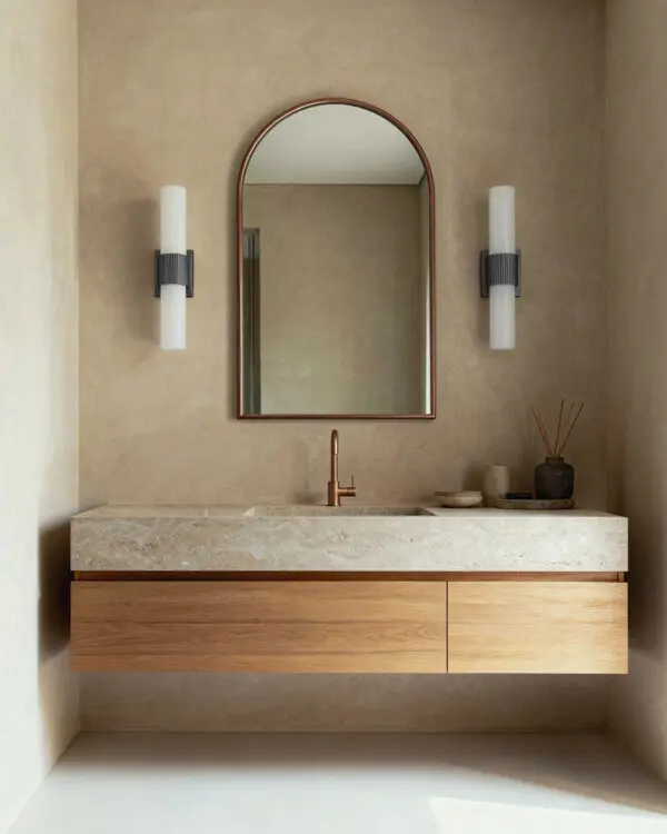 Quince Classic Glass Vanity Sconce - Black
