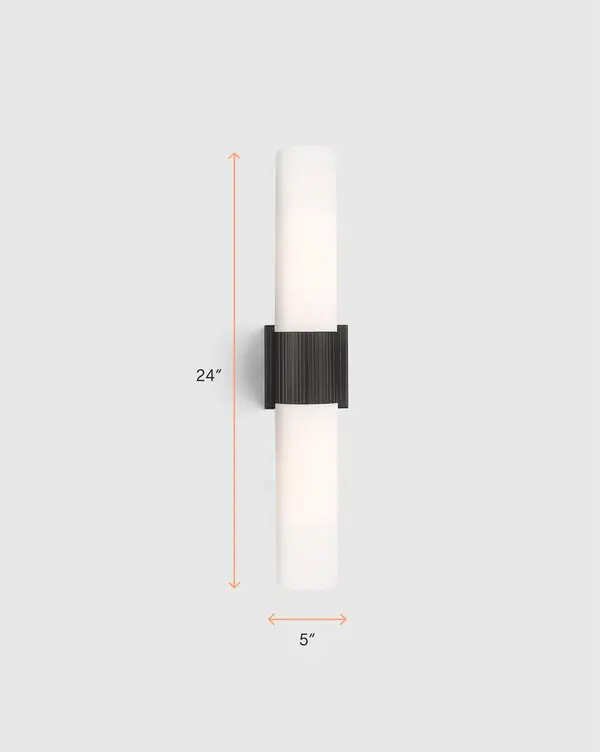 Quince Classic Glass Vanity Sconce - Black