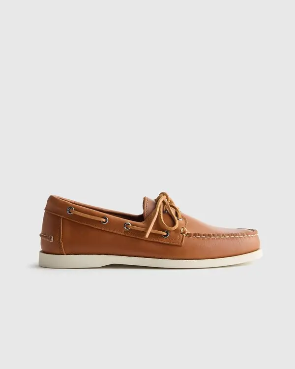 Quince Water Resistant Leather Boat Shoe
