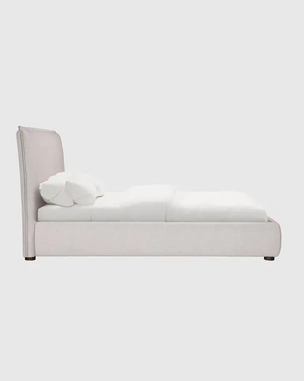 Quince Tailored Edge Bed In Performance Linen