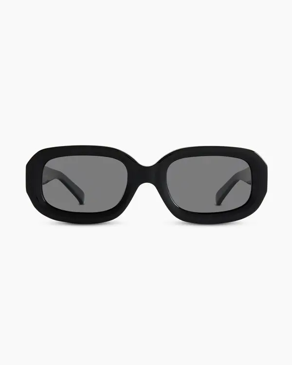 Quince Santorini Polarized Acetate Sunglasses - Black With Grey Lens