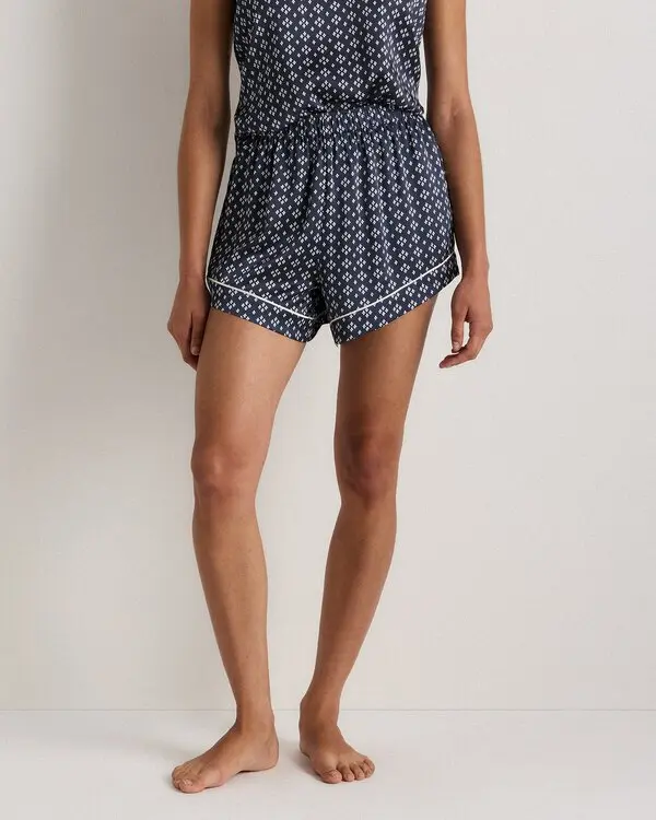 Quince Satin Pajama Shorts - Tiny Diamonds