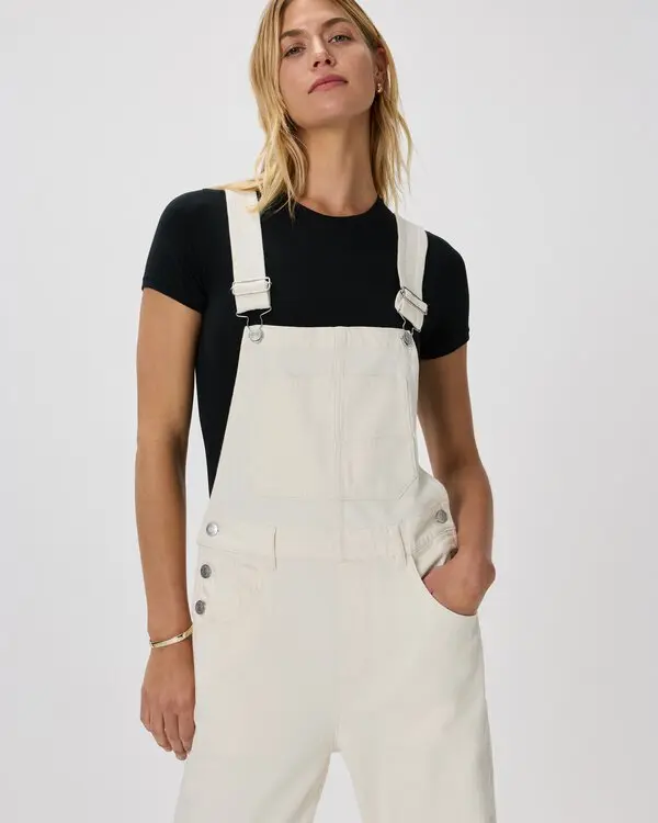 Quince 100% Organic Denim Overalls - Vintage White