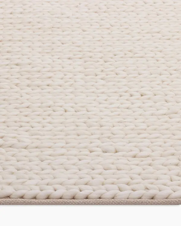 Quince Chunky Hand Braided Wool Rug - Neutral