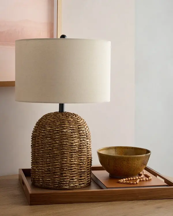 Quince Arched Seagrass Table Lamp