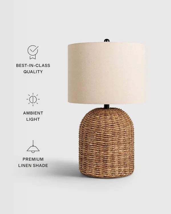 Quince Arched Seagrass Table Lamp