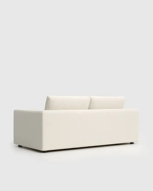 Quince Ashford Deep Seat Sofa In Performance Chenille Linen Blend - Eggshell