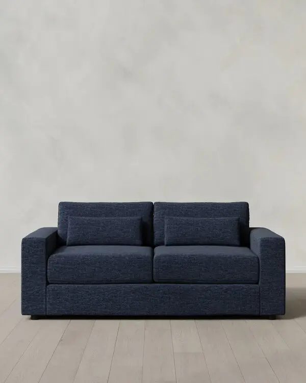Quince Ashford Deep Seat Sofa In Performance Chenille Linen Blend - Ink