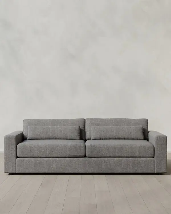 Quince Ashford Deep Seat Sofa In Performance Chenille Linen Blend - Slate