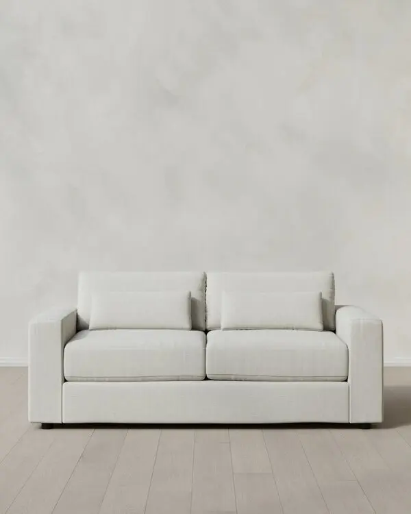 Quince Ashford Deep Seat Sofa In Performance Chenille Linen Blend - Sorrell