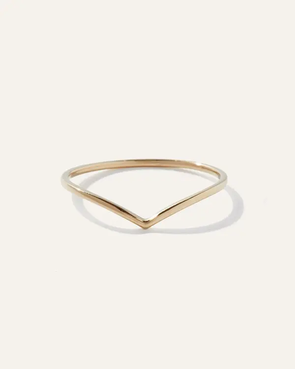 Quince 14k Gold Wishbone Ring - Yellow Gold