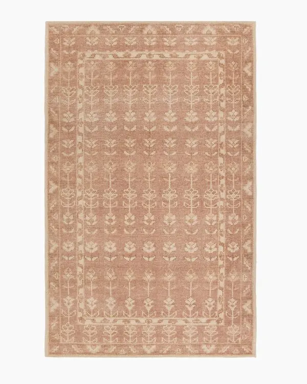 Quince Mabel Hand-knotted Wool Rug - Blush