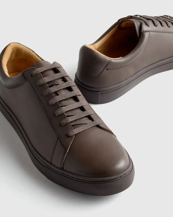 Quince Italian Leather Everyday Sneaker - Espresso Brown