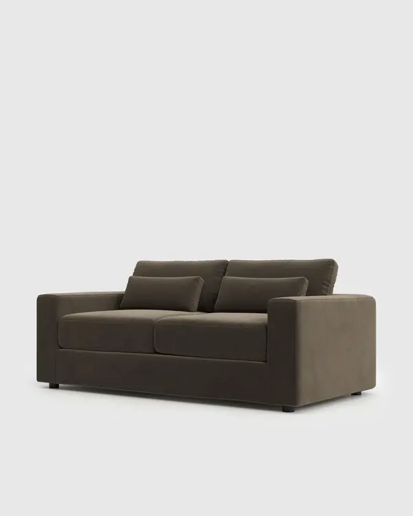 Quince Ashford Deep Seat Sofa In Performance Velvet - Ivory