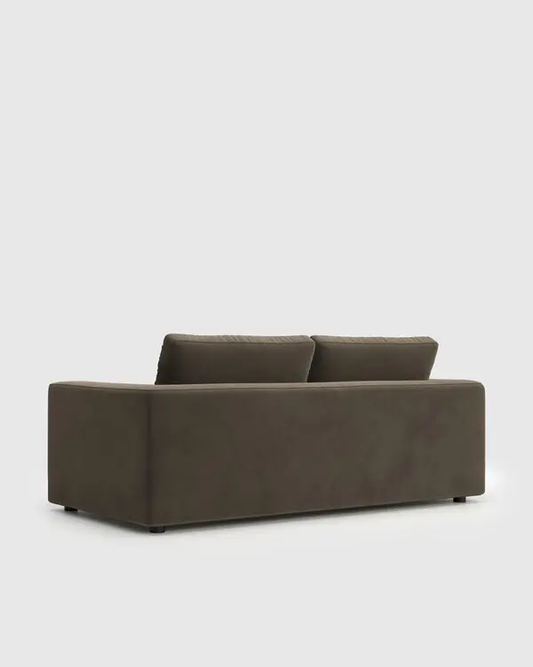 Quince Ashford Deep Seat Sofa In Performance Velvet - Ivory