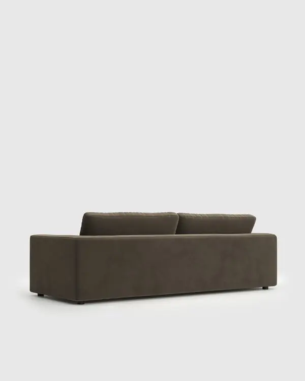Quince Ashford Deep Seat Sofa In Performance Velvet - Ivory