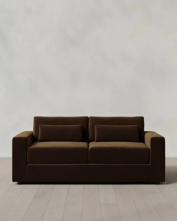 Quince Ashford Deep Seat Sofa In Performance Velvet - Java