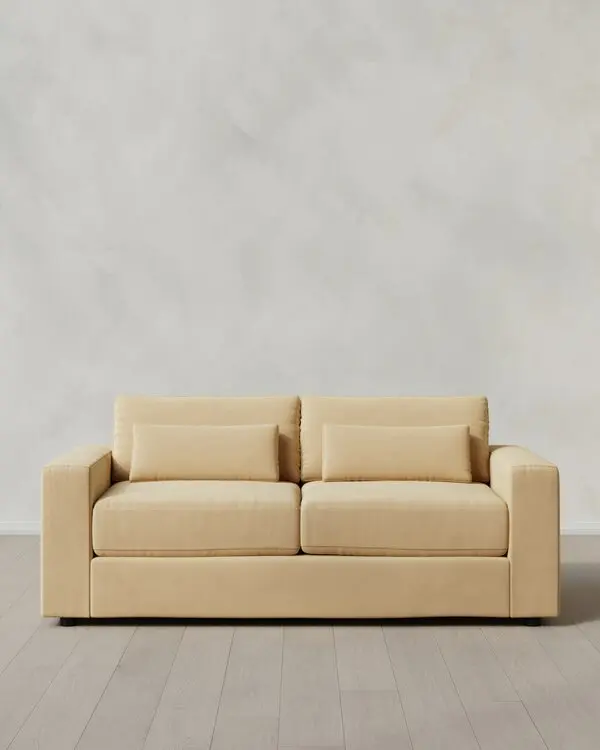 Quince Ashford Deep Seat Sofa In Performance Velvet - Linen